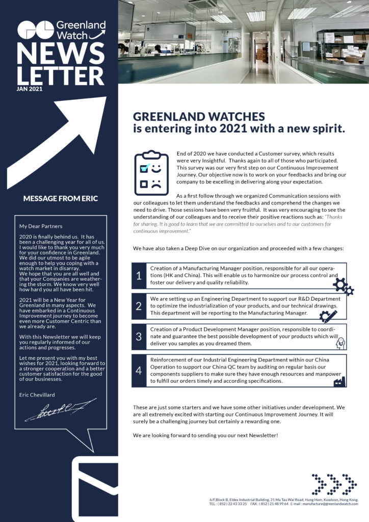Greenland Watch Limited | Watch manufacturer in Hong Kong